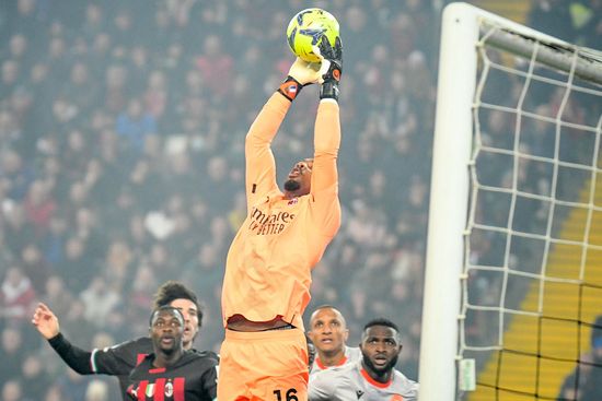 Milans Mike Maignan Makes Save During Editorial Stock Photo - Stock ...