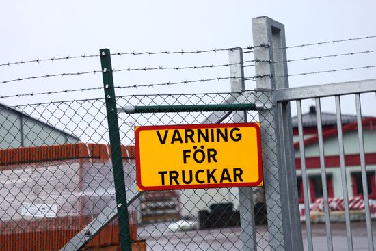 Signs Symbols Sign Warning Trucks Swedish Editorial Stock Photo - Stock ...