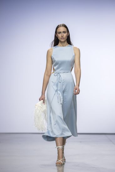 Model Presents Creation By Moldovan Designer Editorial Stock Photo ...