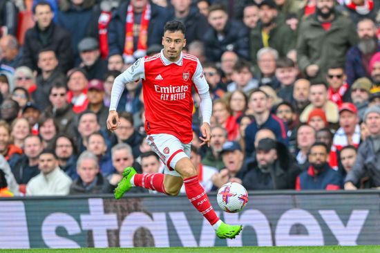 Arsenal Forward Gabriel Martinelli 11 During Editorial Stock Photo ...