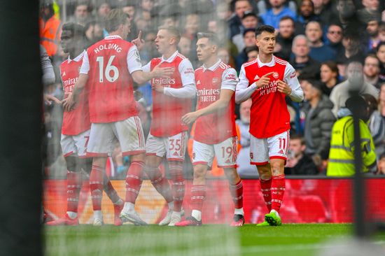 Arsenal Forward Gabriel Martinelli 11 Goal Editorial Stock Photo ...