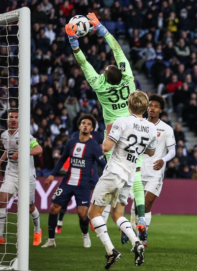 Goalkeeper Steve Mandanda Rennes Cup Action Editorial Stock Photo ...