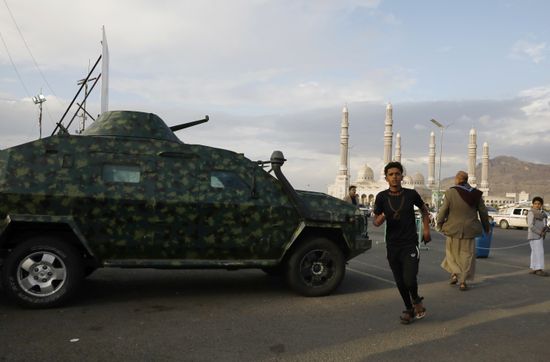Yemenis Pass Armored Personnel Carrier Nearby Editorial Stock Photo ...