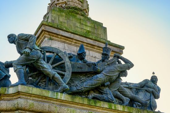 Closeup Detail Group People Pulling Cannon Editorial Stock Photo ...