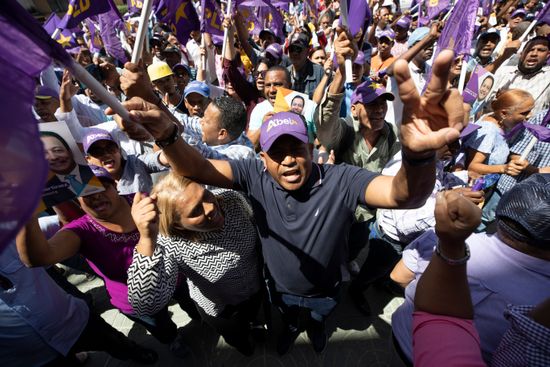 Supporters Dominican Liberation Party Pld Protest Editorial Stock Photo ...