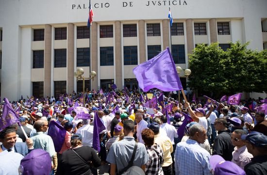 Supporters Dominican Liberation Party Pld Protest Editorial Stock Photo ...