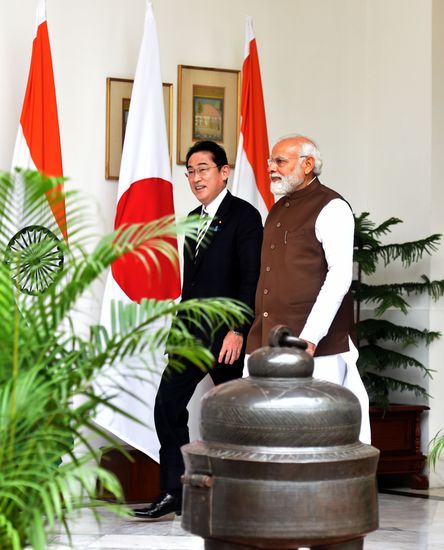 Prime Minister Narendra Modi Japanese Prime Editorial Stock Photo ...