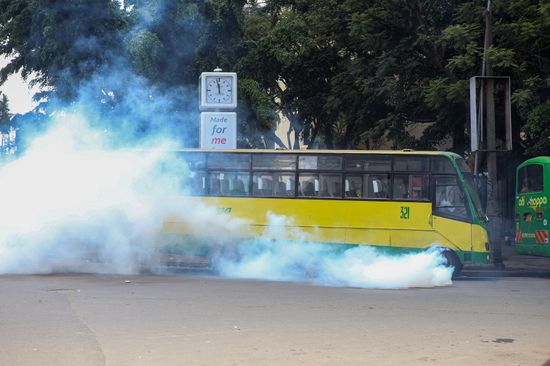 Teargas Canister Goes Kencom Bus Terminus Editorial Stock Photo - Stock ...