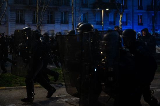 Riot Police Charge Into Middle Demonstrators Editorial Stock Photo ...