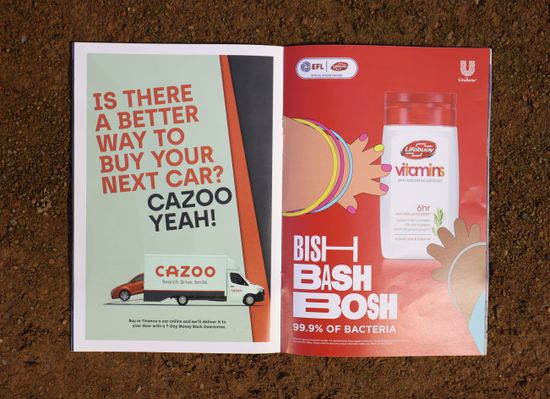 Cazoo Lifebuoy Advert Match Day Programme Editorial Stock Photo - Stock ...