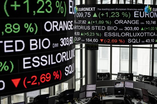 Stock Price Information Displayed Above Trading Editorial Stock Photo ...