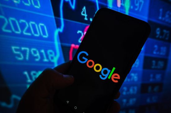 This Photo Illustration Google Logo Displayed Editorial Stock Photo ...