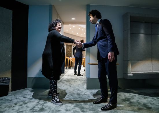 Hague Jesse Klaver Groenlinks Congratulates Caroline Editorial Stock ...