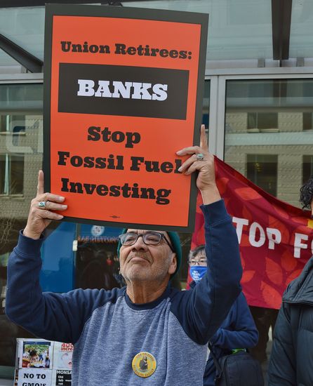 Union Retiree Climate Protest Outside Branch Editorial Stock Photo ...