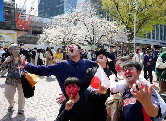 Japanese Baseball Fans Celebrate Japans Winning Editorial Stock Photo ...