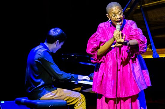 American Jazz Singer Cecile Mclorin During Editorial Stock Photo ...