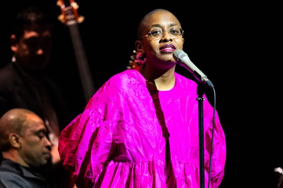 American Jazz Singer Cecile Mclorin During Editorial Stock Photo ...