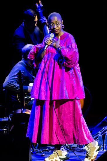 American Jazz Singer Cecile Mclorin During Editorial Stock Photo ...