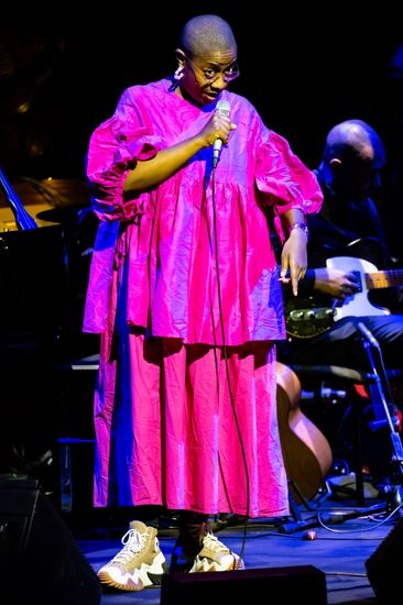 American Jazz Singer Cecile Mclorin During Editorial Stock Photo ...