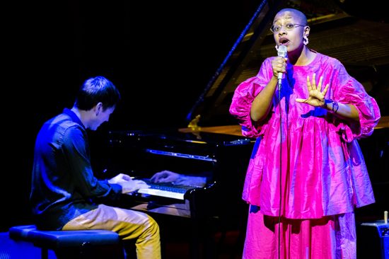American Jazz Singer Cecile Mclorin During Editorial Stock Photo ...