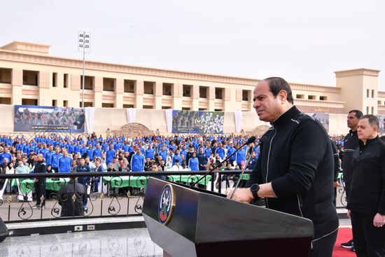 Egyptian President Abdel Fattah Elsisi Inspects Editorial Stock Photo ...