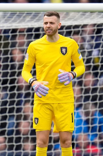 Angus Gunn Scotland Action Editorial Stock Photo - Stock Image ...