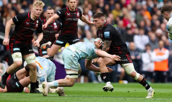 Marco Riccioni Saracens Takes Ball Into Editorial Stock Photo - Stock ...
