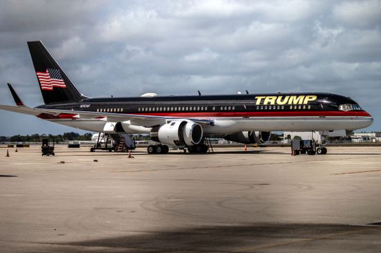 Former President Donald Trumps Airplane Stands Editorial Stock Photo ...