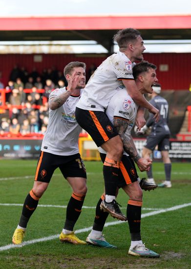 Callum Hendry Salford City Celebrates Scoring Editorial Stock Photo ...