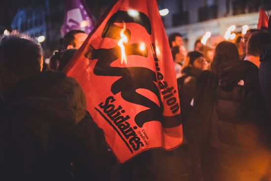 Peaceful Start Demonstration After Official Demonstration Editorial ...