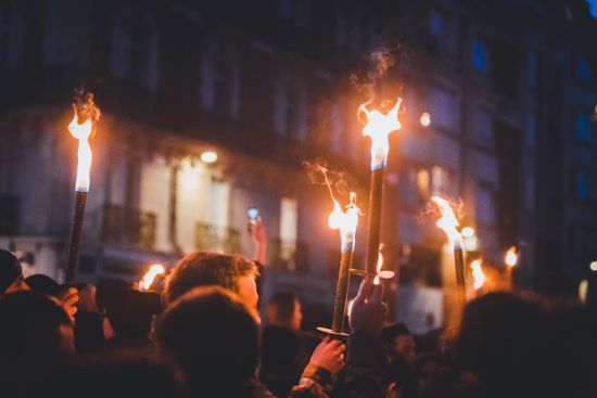 Peaceful Start Demonstration After Official Demonstration Editorial ...