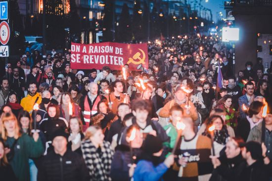 Peaceful Start Demonstration After Official Demonstration Editorial ...
