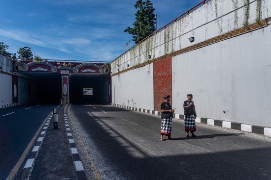 Two Bali Traditional Security Guards Locally Editorial Stock Photo ...