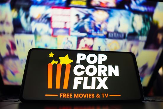 This Photo Illustration Popcornflix Logo Displayed Editorial Stock ...