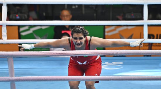 Indian Boxer Saweety Boora Reacts She Editorial Stock Photo - Stock ...