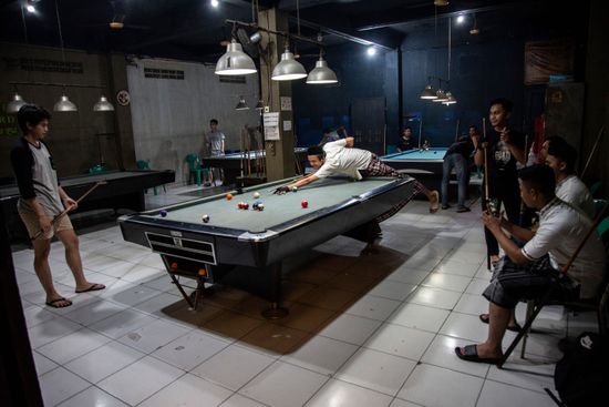 Number Muslim Youths Play Billiards After Editorial Stock Photo - Stock ...