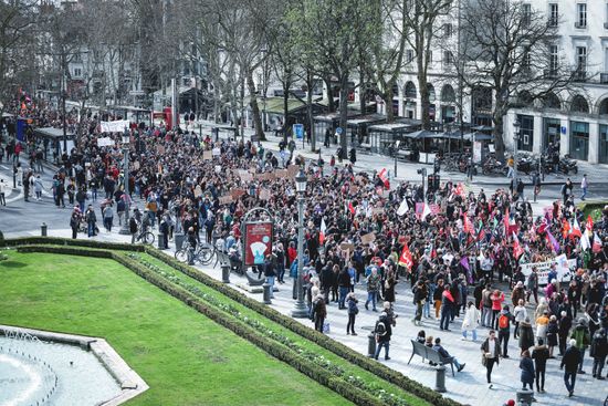 Several Thousand People Mobilized Tours Protest Editorial Stock Photo ...