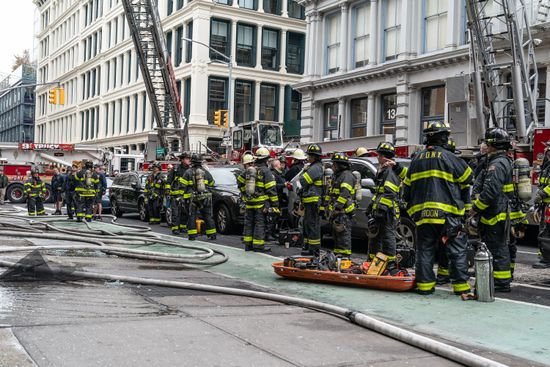 Rescue Operation By Firefighters Extinguish 2alarm Editorial Stock ...