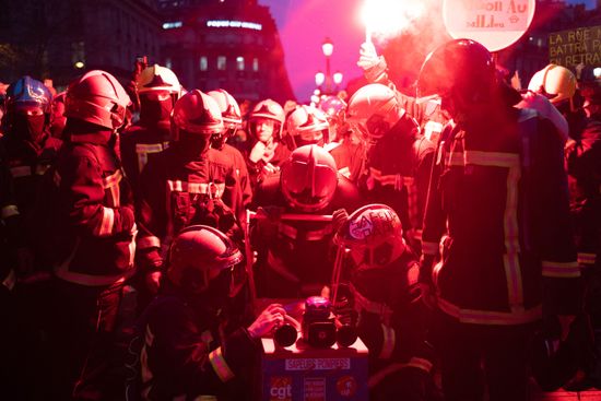 Firefighters On Strike Protest On Place Editorial Stock Photo - Stock ...