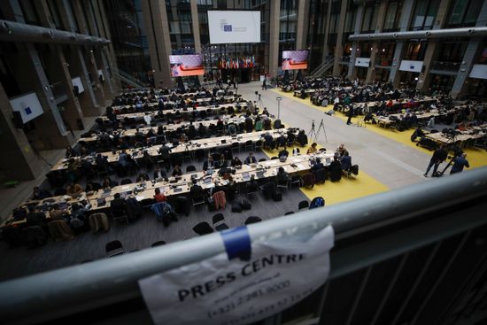 Main Press Room Crowded Journalists Reporters Editorial Stock Photo ...