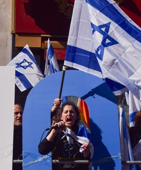 Protester Chants Slogans Through Microphone During Editorial Stock ...