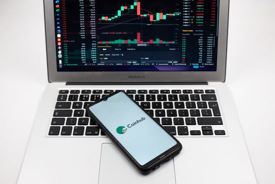 This Photo Illustration Coinhub Logo Seen Editorial Stock Photo - Stock ...