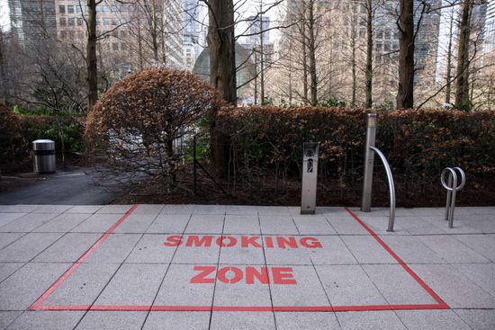 Designated Smoking Area Marked On Path Editorial Stock Photo - Stock ...