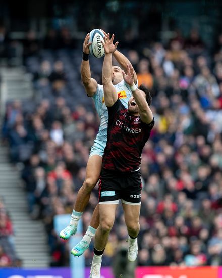 Joe Marchant Harlequins Sean Maitland Saracens Editorial Stock Photo ...