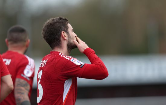 Crawley Towns Dion Conroy Celebrates Scoring Editorial Stock Photo ...