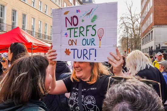 Anti Terf Transexclusionary Radical Feminist Messages Editorial Stock ...