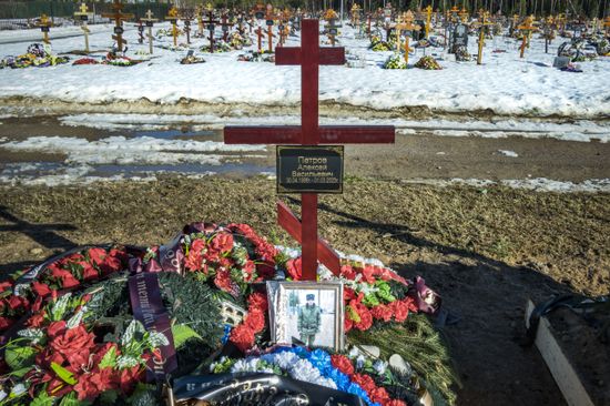 Russian Soldiers Tomb Beloostrovsky Cemetery Ukraine Editorial Stock ...