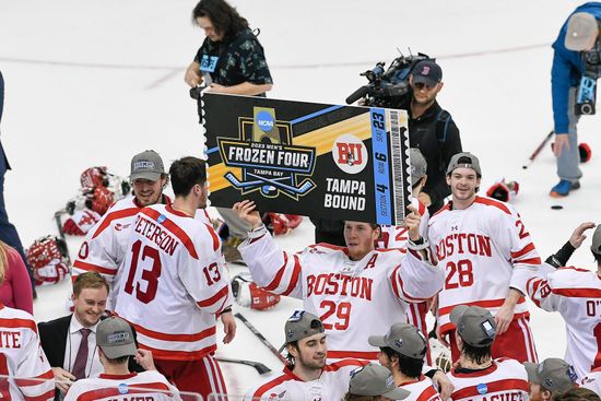 Boston University Goaltender Drew Commesso 29 Editorial Stock Photo ...