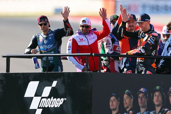 Motogp Riders Wave Fans During Riders Editorial Stock Photo - Stock ...