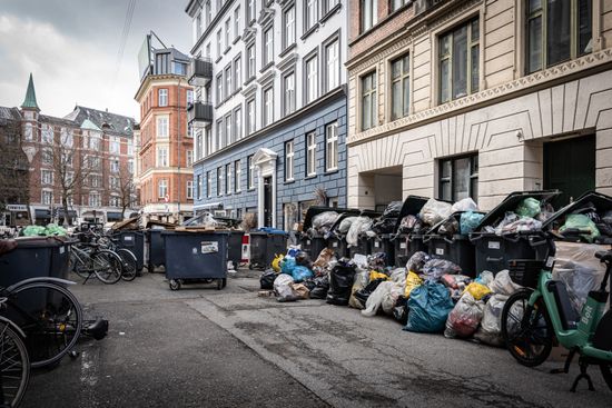 Garbage Piles Copenhagen Denmark 25 March Editorial Stock Photo - Stock ...